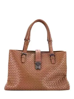 Bottega Veneta Roma Bag Intrecciato Nappa Medium Tote Bag Brown