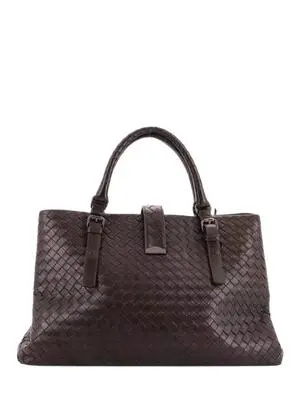 Bottega Veneta Roma Bag Intrecciato Nappa Medium Tote Bag - Brown