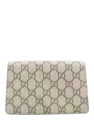Gucci Dionysus Bag Gg Coated Canvas Super Mini Crossbody Bag - Brown