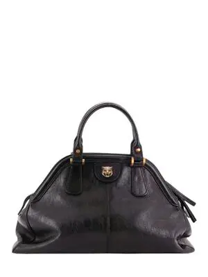 Gucci Re(belle) Top Handle Bag Leather Medium Satchel Black