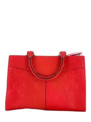 LOUIS VUITTON Sully Monogram Empreinte Leather Pm Tote Bag - Red