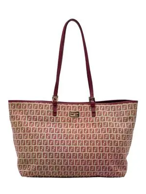 Fendi 2000-2010 Zucchino Canvas Tote Bag - Red