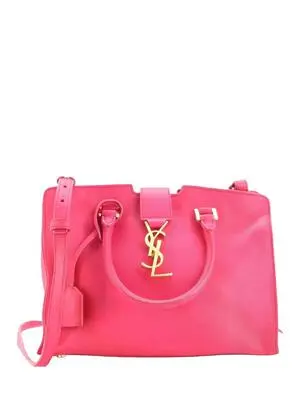 Saint Laurent Monogram Cabas Leather Baby Satchel - Pink