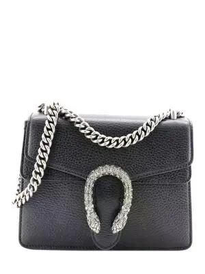 Gucci Dionysus Bag Leather Mini Crossbody Bag - Black