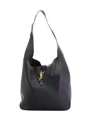 Saint Laurent Le 5 A 7 Supple Leather Large Hobo Bag Black