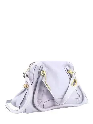 Chloé Paraty Top Handle Bag Leather Medium Satchel Blue