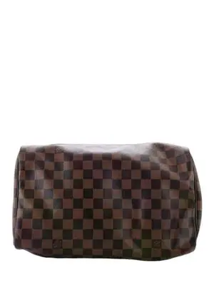 LOUIS VUITTON Speedy Handbag Damier 30 Satchel - Brown