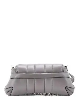 Gucci Horsebit Chain Vertical Quilted Leather Small Shoulder Bag - Grey