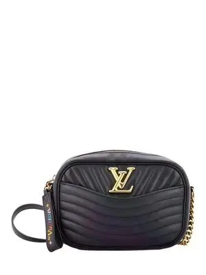 LOUIS VUITTON New Wave Camera Bag Quilted Leather Crossbody Bag - Black
