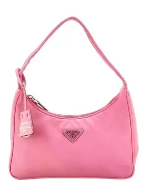 Prada Re-edition 2000 Tessuto Mini Hobo Bag Pink