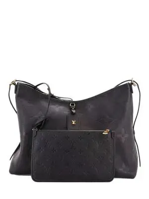 LOUIS VUITTON Carryall Monogram Empreinte Giant Mm Hobo Bag - Black