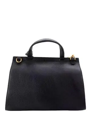 Gucci Gg Marmont Top Handle Bag Leather Small Satchel - Black