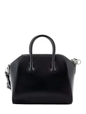 Givenchy Antigona Bag Glazed Leather Mini Satchel - Black