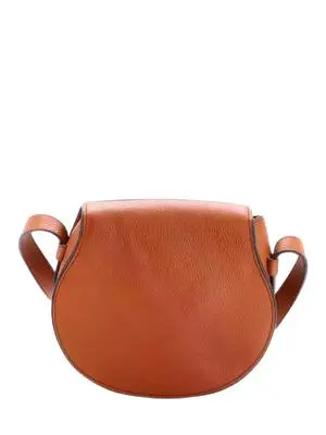Chloé Marcie Leather Mini Crossbody Bag Brown