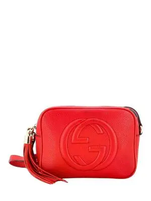 Gucci Soho Disco Leather Small Crossbody Bag Red