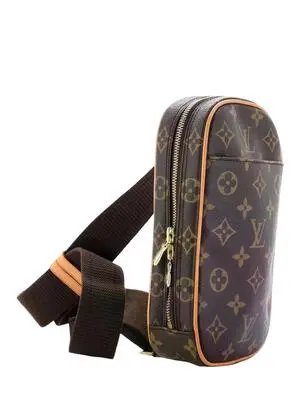LOUIS VUITTON Pochette Gange Monogram Canvas Belt Bag - Brown