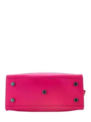 Saint Laurent Monogram Cabas Leather Baby Satchel Pink