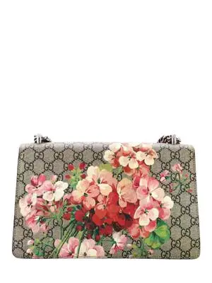Gucci Dionysus Bag Blooms Print Gg Coated Canvas Small Shoulder Bag - Brown