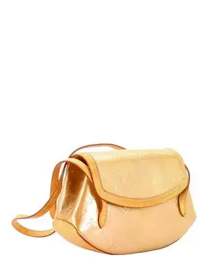 LOUIS VUITTON Biscayne Bay Handbag Monogram Vernis Pm Shoulder Bag Neutrals