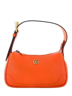 Gucci Aphrodite Leather Mini Shoulder Bag Orange