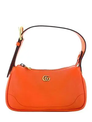 Gucci Aphrodite Leather Mini Shoulder Bag - Orange