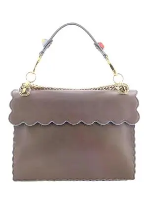 Fendi Kan I Bag Leather Medium Shoulder Bag - Brown