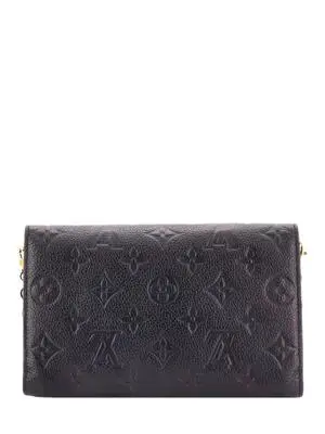 LOUIS VUITTON Vavin Chain Wallet Monogram Empreinte Leather Clutch Bag - Black