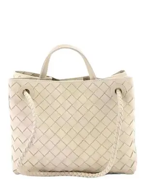Bottega Veneta Andiamo Top Handle Bag Intrecciato Nappa Small Satchel Neutrals
