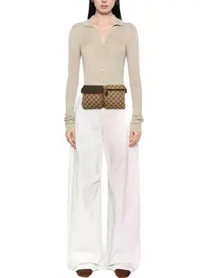 Gucci 2000-2015 Gg Canvas Double Pocket Belt Bag - Neutrals