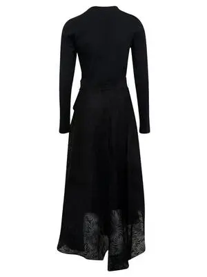 3.1 Phillip Lim Belted Floral-jacquard Maxi Dress - Black