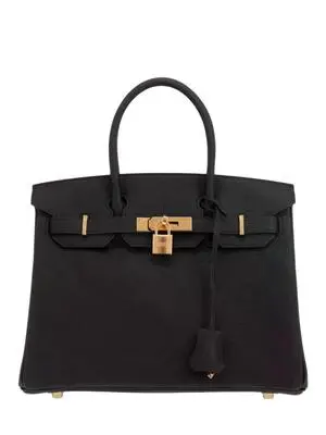Hermès 2026 30 Birkin Tote Bag - Black