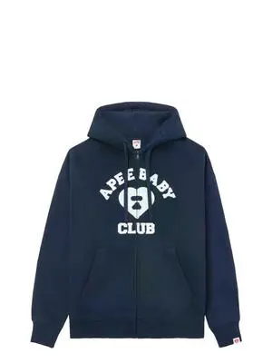 AAPE BY *A BATHING APE Logo-print Zip-up Hoodie - Blue