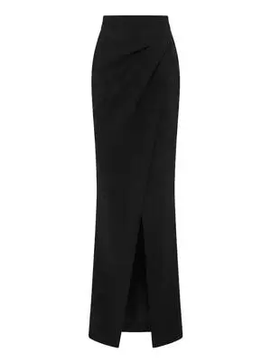 GEMY MAALOUF Draped Wrap-style Skirt - Black