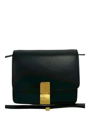 Celine 2000-2026 Small Calfskin Classic Box Crossbody Bag - Black