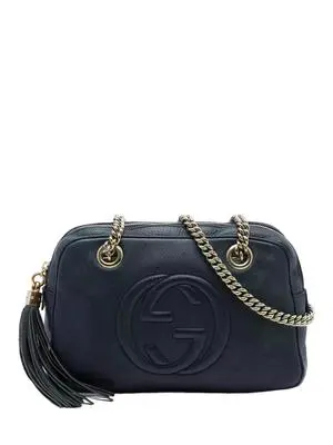 Gucci 2016-2026 Calfskin Soho Chain Zip Shoulder Bag Blue