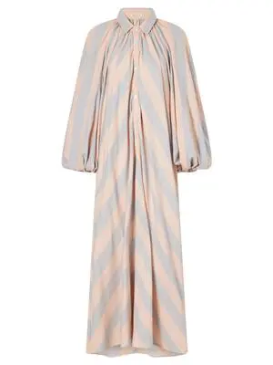 MARRAKSHI LIFE The Touareg Cotton Maxi Dress - Gray