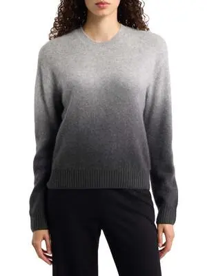 Fleurette Dip-dye Cashmere & Silk Crewneck Sweater - Flint