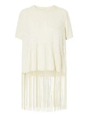 Sea Carlotta Embellished Cotton Blouse - Cream