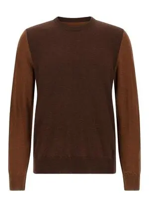 MAISON MARGIELA Two-tone Wool Sweater - Brown