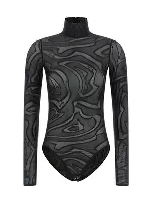 Emilio Pucci Jacquard Tulle Body - Black