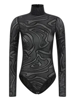 Emilio Pucci Jacquard Tulle Body - Black