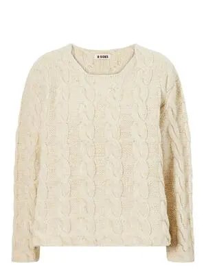 B Sides Cable-knit Wool Sweater - Neutrals