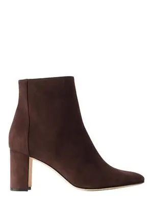Manolo Blahnik Rosie 70 Suede Ankle Boots - Brown