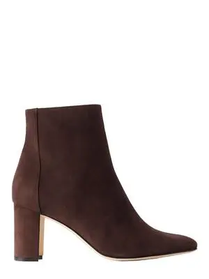 Manolo Blahnik Rosie 70 Suede Ankle Boots - Chocolate