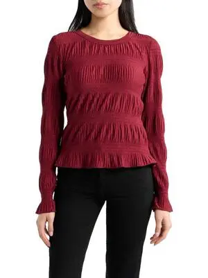 BOBEAU Merrow Smocked Top