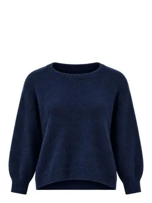 LUELLA FASHION Blue Bettina Short Alpaca Jumper Navy Blue