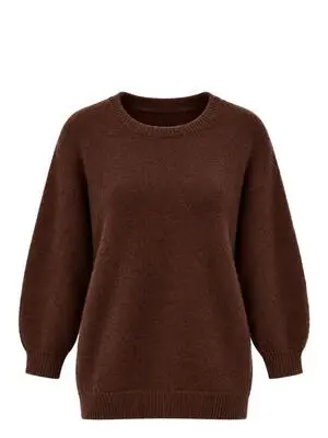 LUELLA FASHION Brown Bettina Long Alpaca Jumper Chocolate Brown