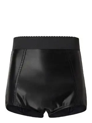 Dolce & Gabbana High-rise Satin Shorts - Black