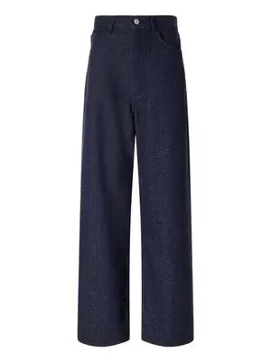 AURALEE Silk Mid-rise Wide-leg Pants