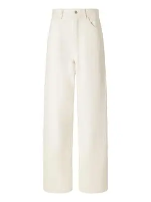 Auralee Silk Wide-leg Pants - Ivory